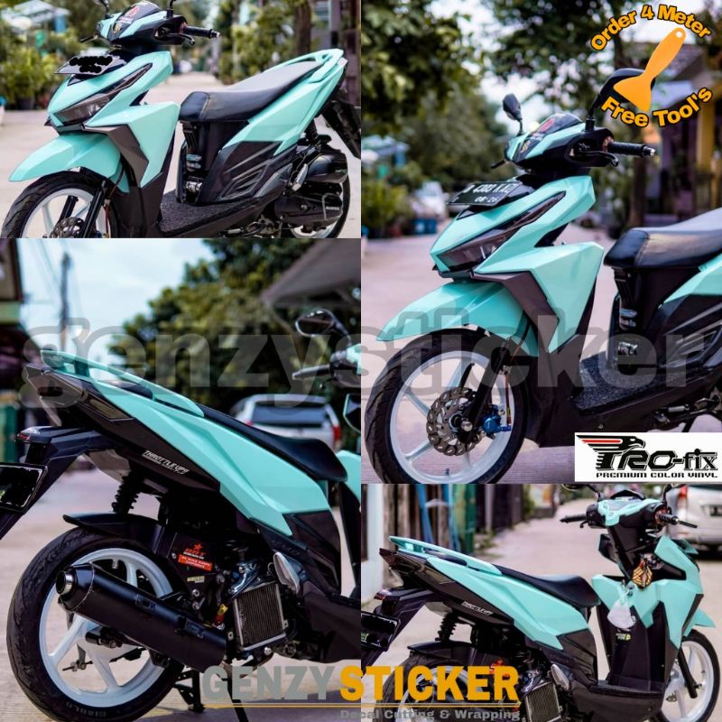 Jual stiker skotlet hijau mint sticker hijau muda skotlet hijau terang ...