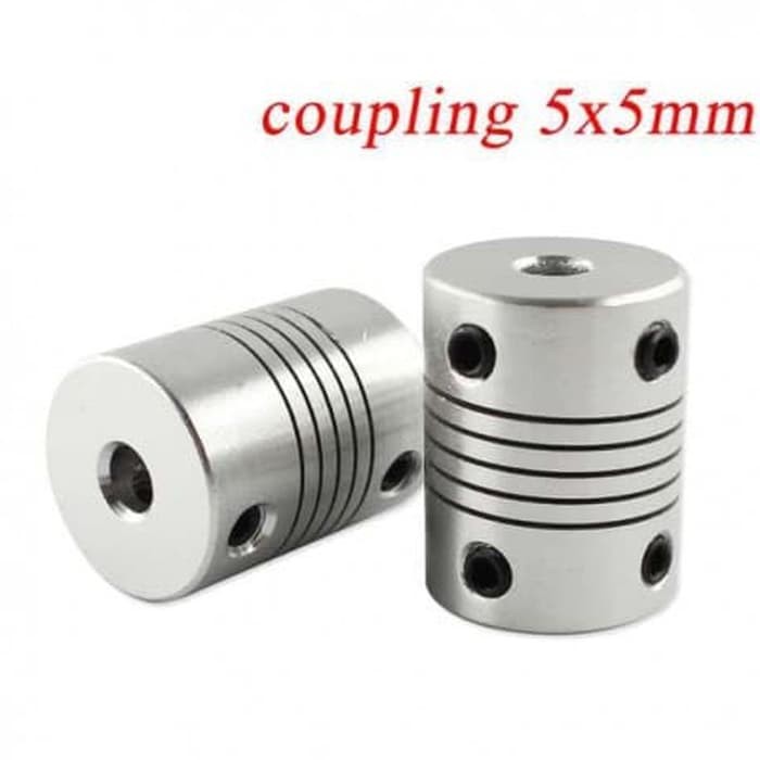 Jual Flexible Shaft Coupler 5x5 Coupling 5 mm x 5mm 3D Printer Laser ...