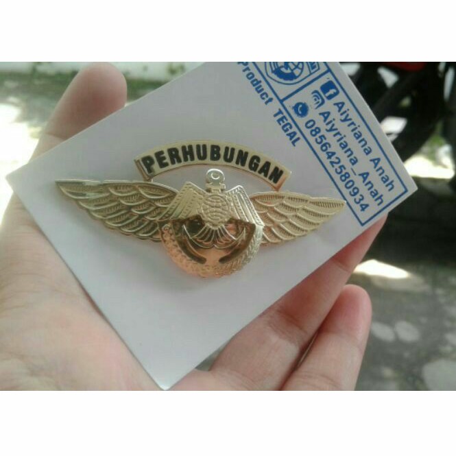 Jual wing perhubungan full kuningan logo tumpuk | Shopee Indonesia