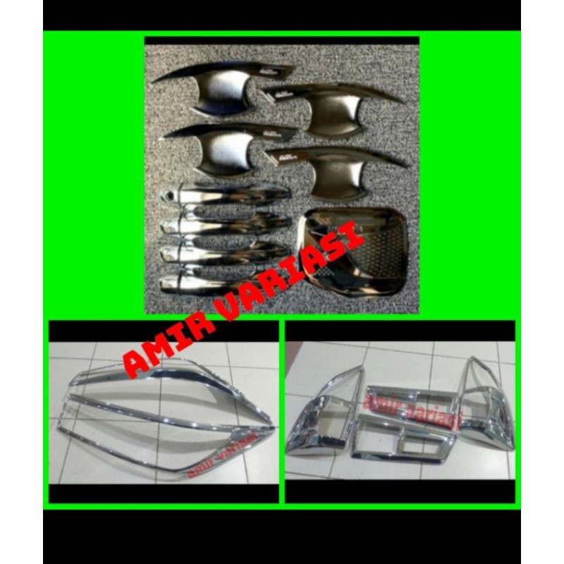 Jual paket garnish outer handle tank cover Innova reborn GR SPORT 2016-2023- Chrome | Shopee ...