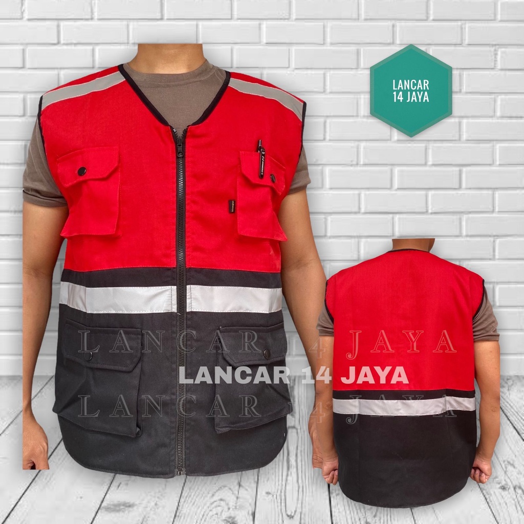 Jual Rompi Safety Kombinasi / Rompi Proyek / Rompi Parkir / Rompi Motor ...