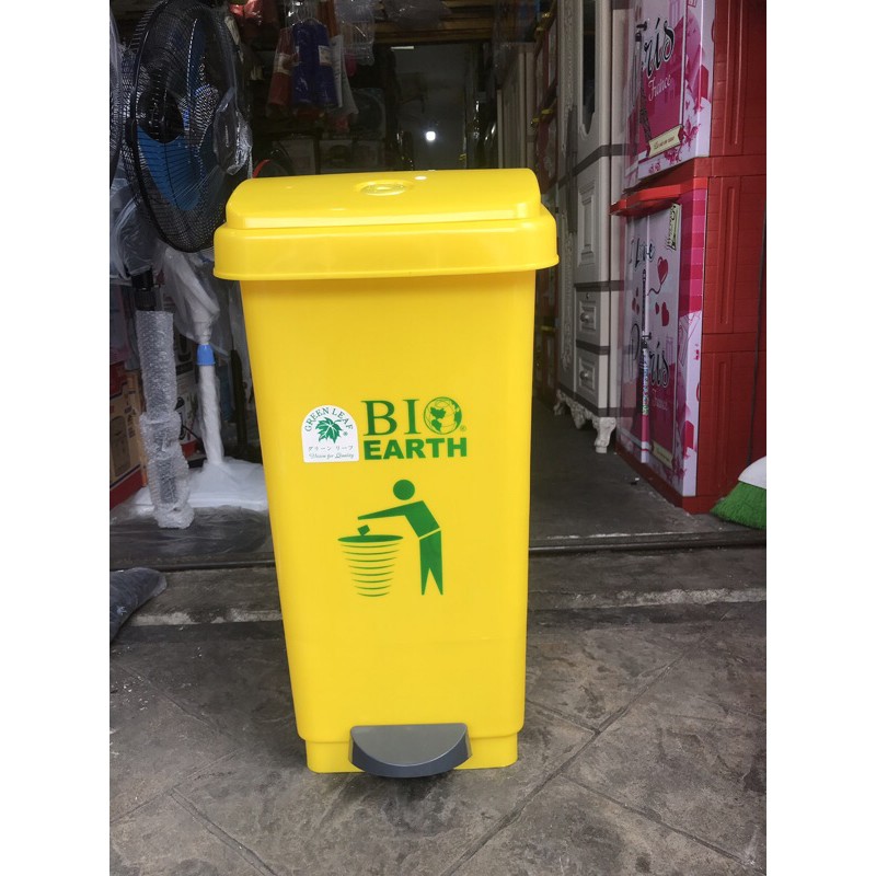 Jual KHUSUS KARGO Tempat Sampah Injek 50 LITER BIO EARTH GREEN LEAF - 2160 | Shopee Indonesia