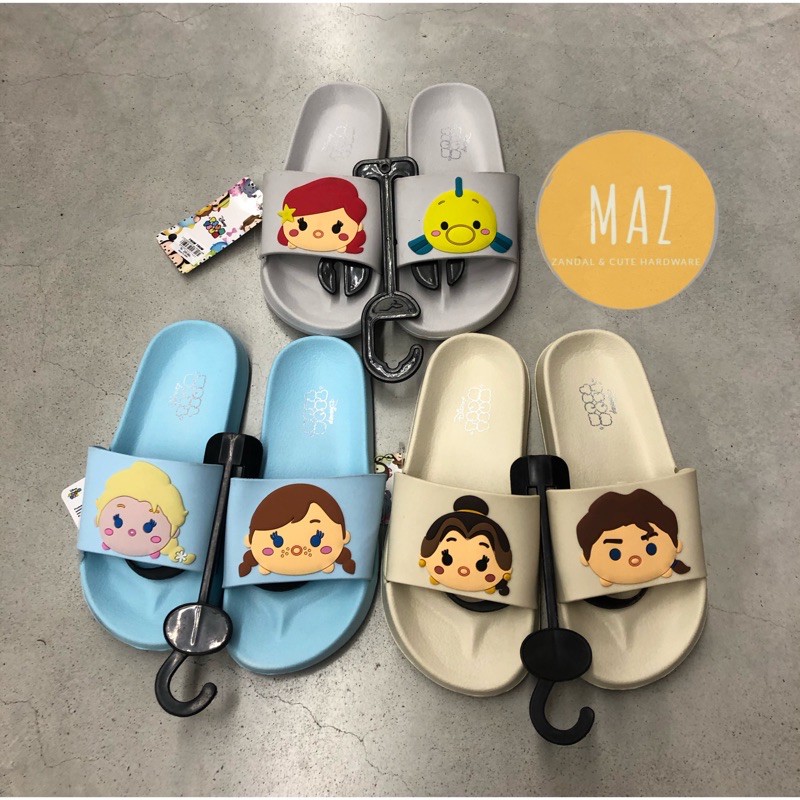 Jual Sandal Zandilac Slip On Wanita Cewek Disney Tsumtsum Tsum Princess ...