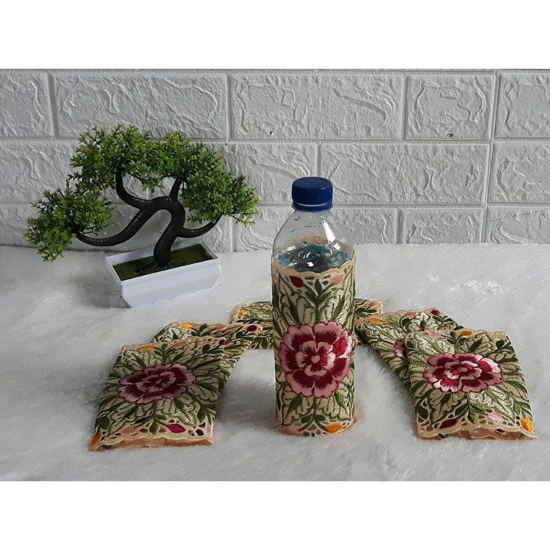 Jual COVER BOTOL BORDIR KERANCANG MANUAL KHAS TASIKMALAYA (UKURAN BOTOL ...