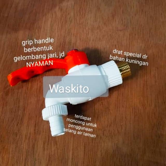 Jual Kran pvc jumbo drat kuningan awet 3/4 inch | Shopee Indonesia