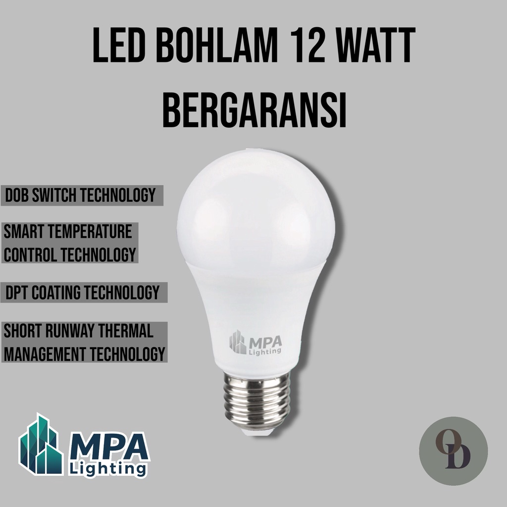 Jual Lampu Bohlam LED 12W putih MPA Lighting - Garansi Resmi 2 Tahun | Shopee Indonesia
