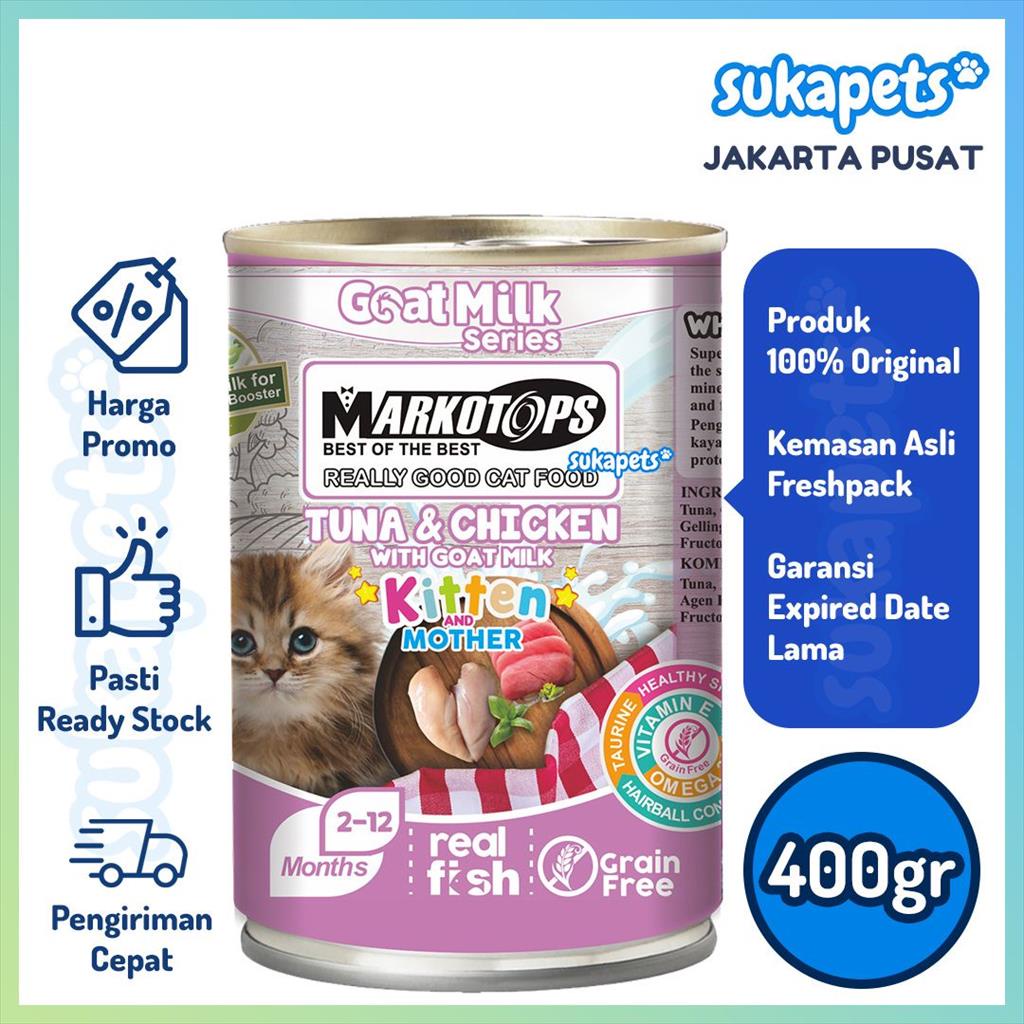 Jual Markotops Kaleng Kitten Tuna & Chicken With Goat Milk 400gr ...