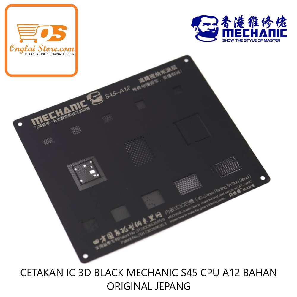 Jual CETAKAN IC 3D BLACK MECHANIC S45 CPU A12 BAHAN ORIGINAL JEPANG (71083) | Shopee Indonesia