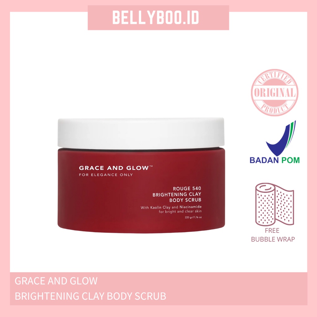 Jual Grace and Glow Rouge 540 Brightening Clay Body Scrub 220 gram ...
