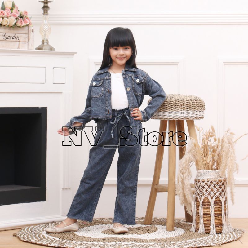 Jual SETELAN JEANS ANAK PEREMPUAN USIA 5-12 TAHUN // JULIZAR SET ANAK JAKET DAN CELAN | Shopee ...