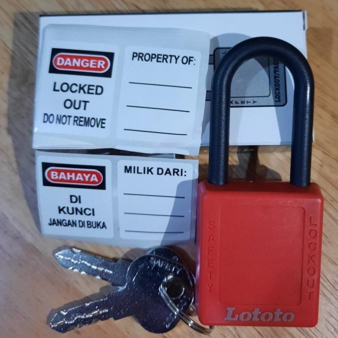 Jual >*>*>*>*] LOTOTO L406 Merah Gembok Safety Loto Padlock Safety ...