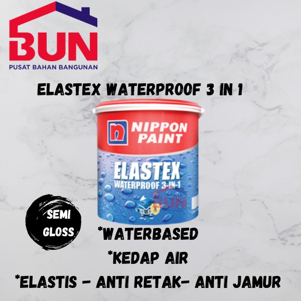 Jual NIPPON PAINT ELASTEX 20 KG (PAIL) WATERPROOF 3IN1 TINTING 160-179 ...