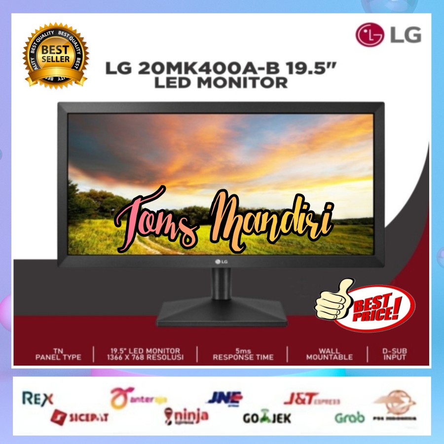 Jual LG Monitor Led 20MK400A-B Analog 20" | Shopee Indonesia