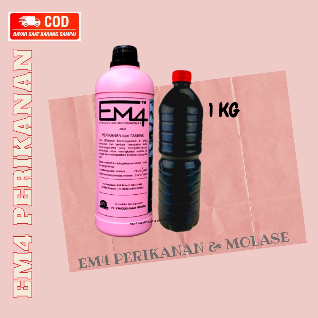 Jual EM4 PERIKANAN DAN TAMBAK 1lLITER + MOLASE 600ML | Shopee Indonesia