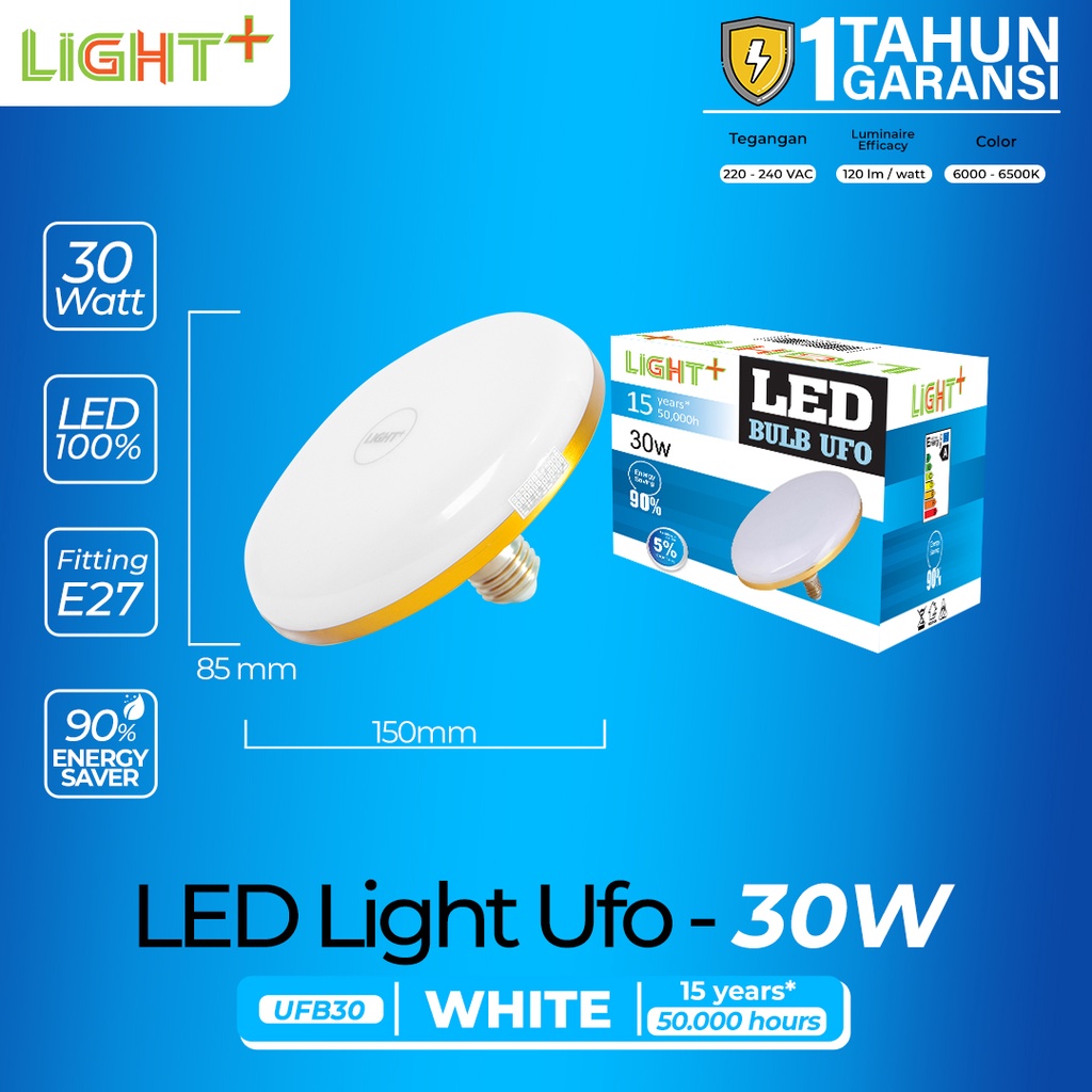 Jual UFO BULB 30W FITING E27 6500K Lampu Led Rumah,Lampu Led Ceilling ...