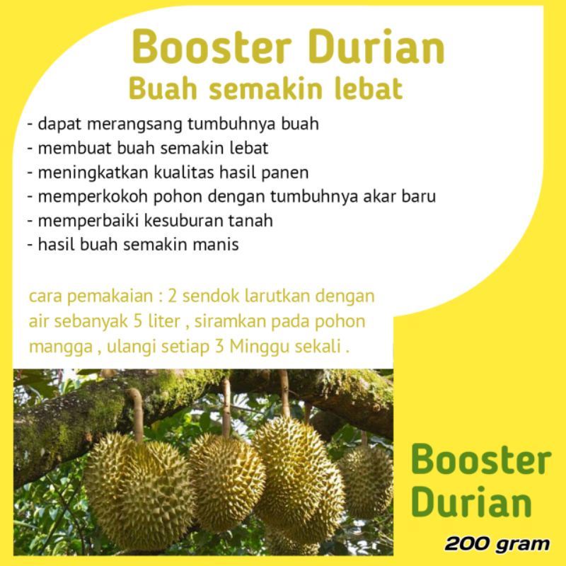 Jual booster durian perangsang buah durian pupuk durian | Shopee Indonesia