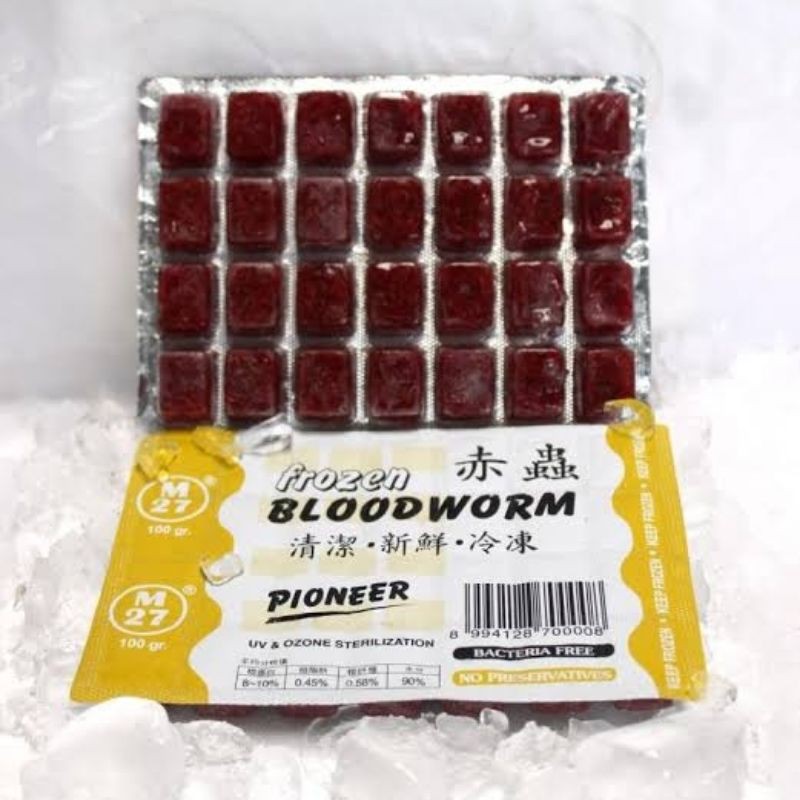 Jual cacing beku pioneer frozen bloodworm cacing darah pakan ikan beku ...