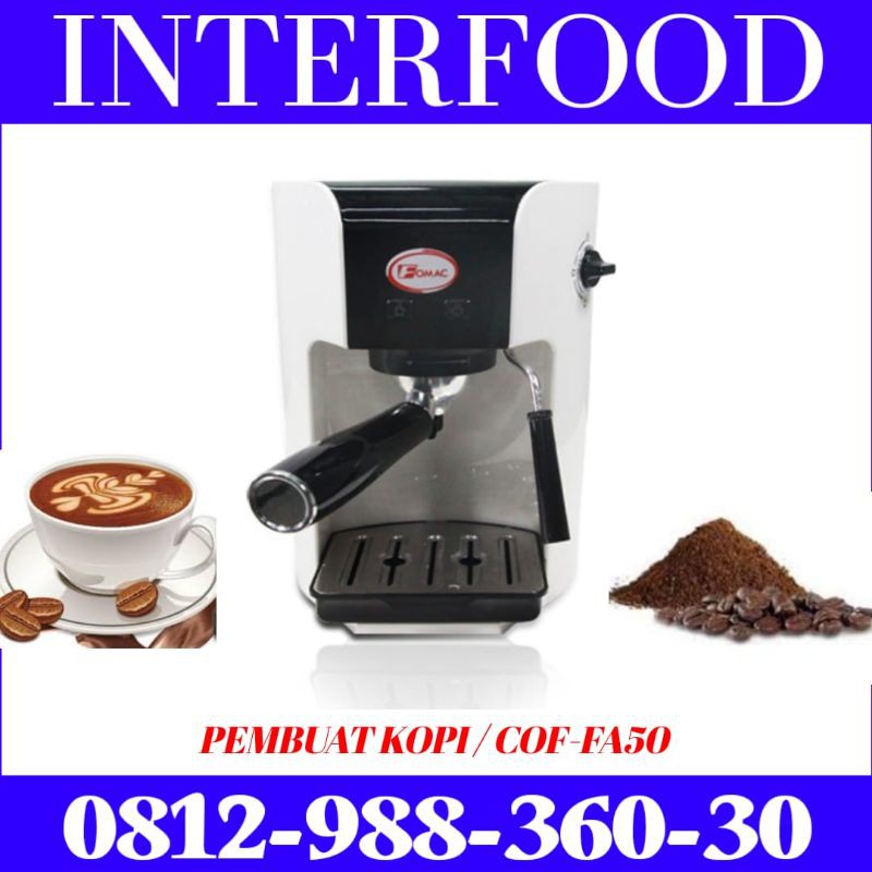 Jual Mesin Pembuat Kopi Otomatis / Coffee Maker COF-FA50 Fomac | Shopee ...