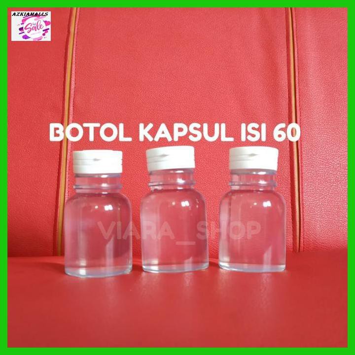 Jual BOTATEMPAT- BOTOL KAPSUL BULAT BENING ISI 60 - BOTOL OBAT - BOTOL ...