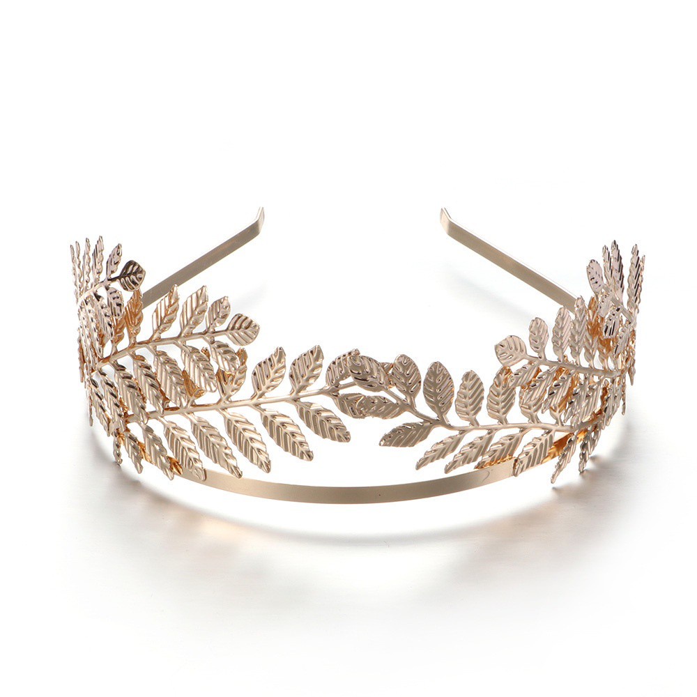 Jual Mahkota Bando Daun Emas - Goddess Leaf Headband Tiara Olive Bride ...