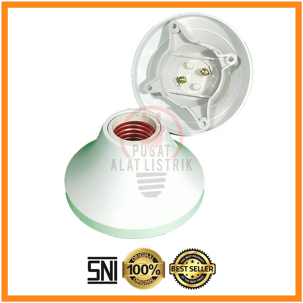 Jual FITING PLAFON TOFUDA BULAT PUTIH FITING LAMPU FITTING LAMPU ...