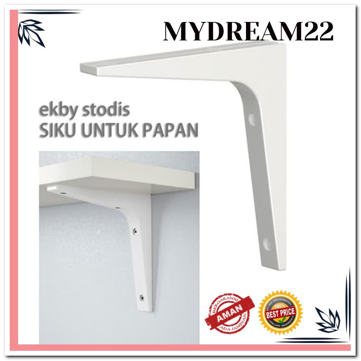 Jual EKBY STODIS BRAKET SIKU DINDING UNTUK PAPAN RAK KAYU/ SANGGAHAN ...