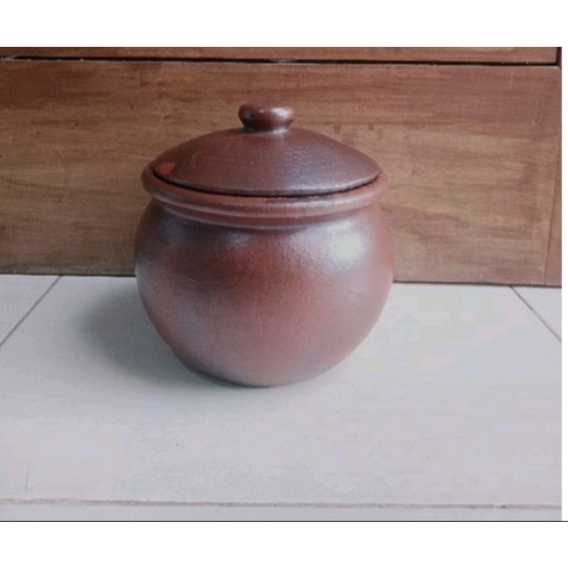 Jual KENDIL TANAH LIAT DIAMETER 20 CM KENDIL GERABAH TANAH LIAT ...