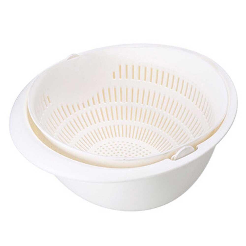Jual Baskom Pengering Sayuran Buah-Buahan dengan Saringan 2 layer ...