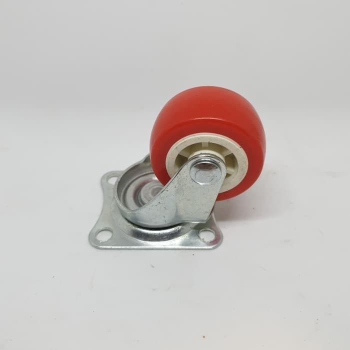 Jual Roda PU Merah 15" Caster Taiwan Hidup / roda troli/ roda koper ...
