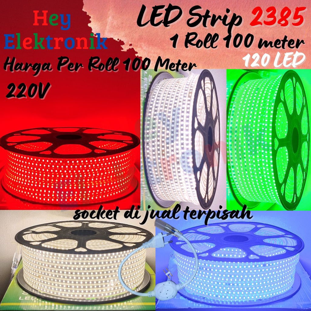 Jual Lampu LED Strip Selang 2835 120 LED Harga Per 1 ROLL 100 Meter ...
