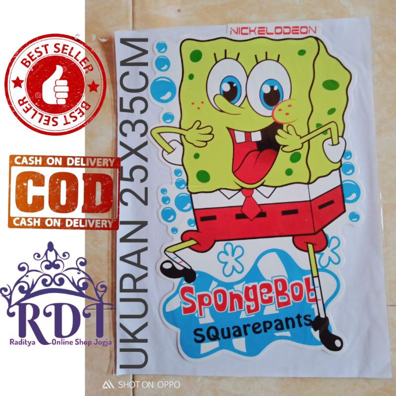 Jual Stiker jumbo stiker dashboard motor mobil Spongebob | Shopee Indonesia