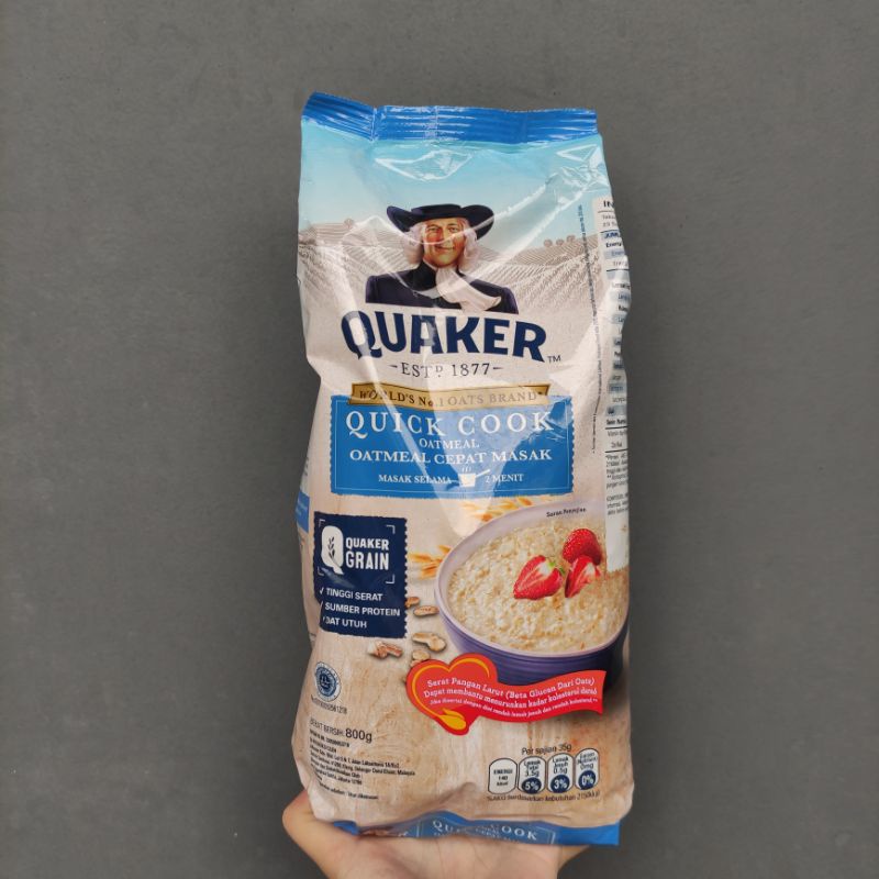 Jual Quacker Oatmeal Quick Cook 800 gram | Shopee Indonesia