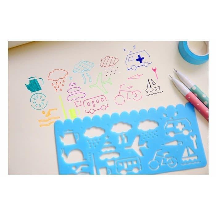 Jual TERMURAH COLOR RULER DRAWING TEMPLATE / PENGGARIS WARNA DGN ...