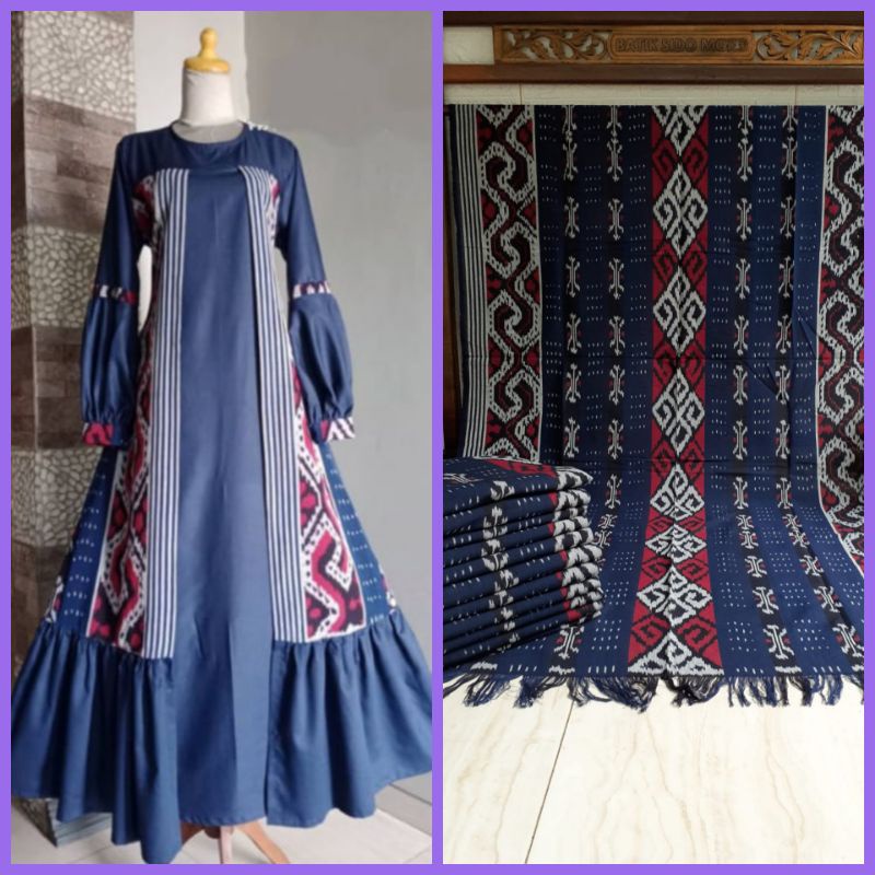 Jual gamis tenun Troso sabrina | Shopee Indonesia