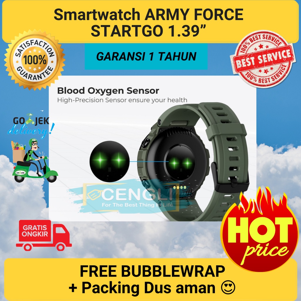 Jual Smartwatch ARMY FORCE STARTGO 1.39” AMOLED HD Screen 60 Sports ...