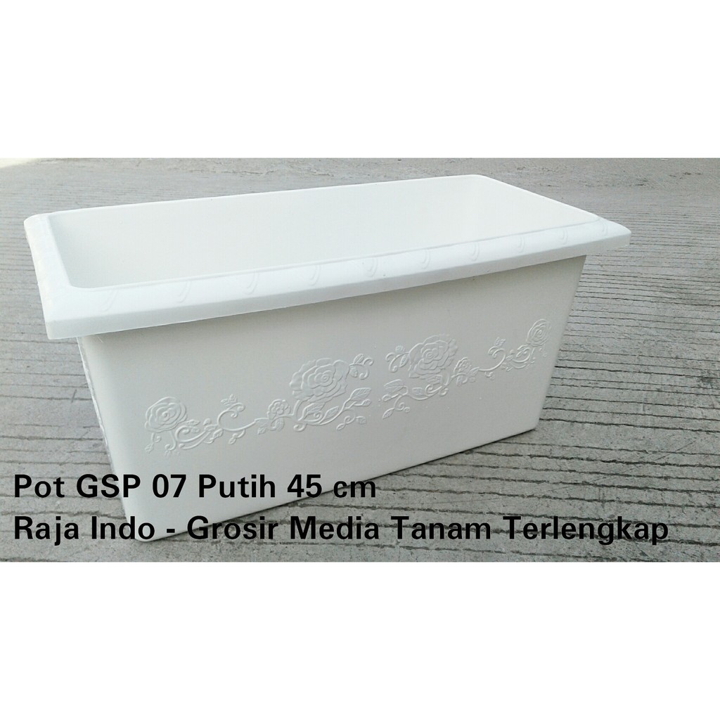 Jual Pot Kotak Panjang Gsp 07 Putih 48 Cm Pot Plastik 48cm Bibit Bunga ...