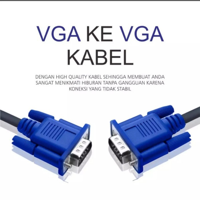 Jual Kabel vga nyk 5m m-m standard 720p for Pc laptop - Cable vga 15 pin 5 meter male for ...