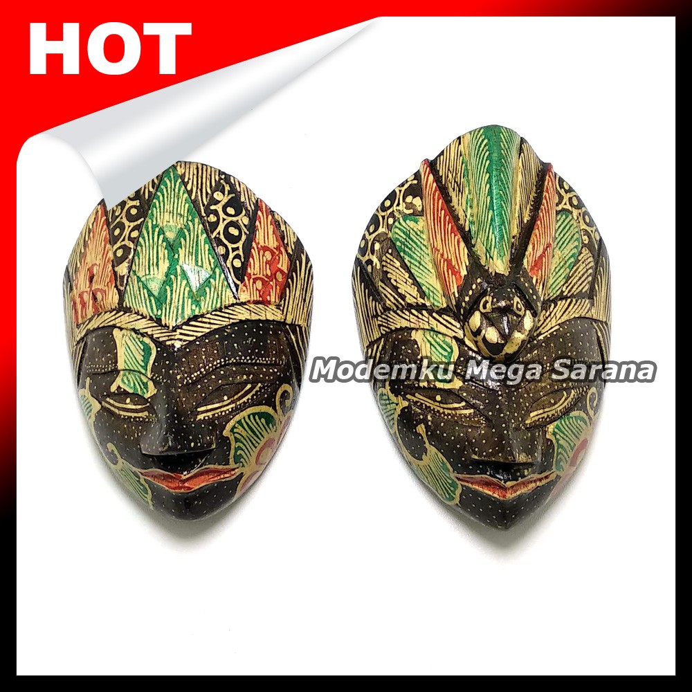 Jual Topeng Kayu Batik Rama Shinta 10x8x4 Cm Micro | Shopee Indonesia