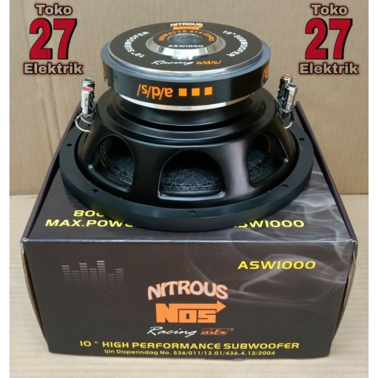 Jual Speaker SUBWOOFER 10 inch ADS ASW1000 NITROUS NOS | Shopee Indonesia