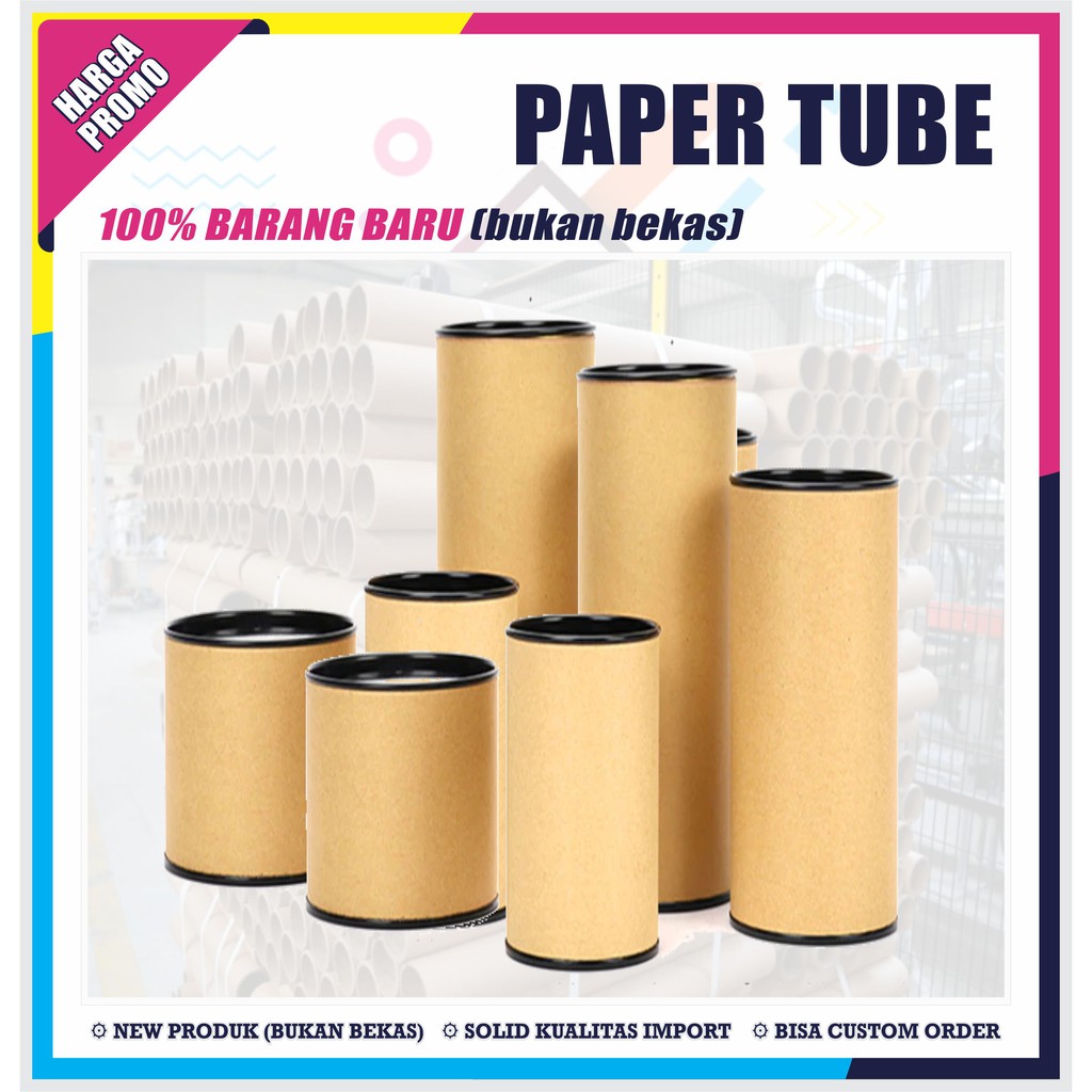 Jual (TERBARU) PAPER TUBE SELONGSONG KERTAS FREE TUTUP Dm 6.5 cm ...