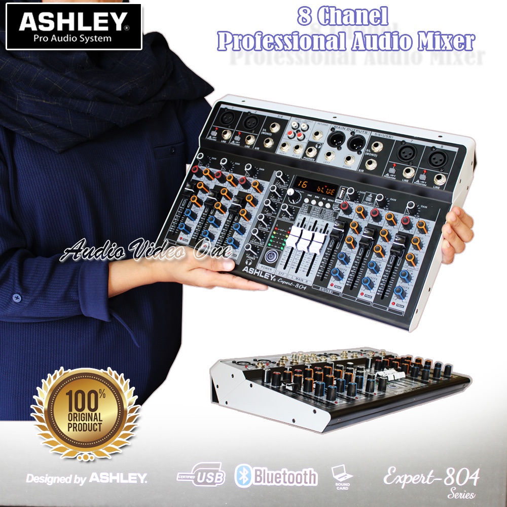 Jual Mixer ASHLEY EXPERT 804 Bluetooth Mikser Audio 8 Chanel Original ...