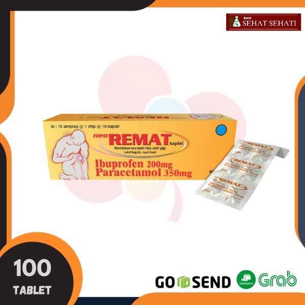 Jual Neo Remat - 100 Tablet Obat Nyeri Kepala , Nyeri Otot & Nyeri Haid ...