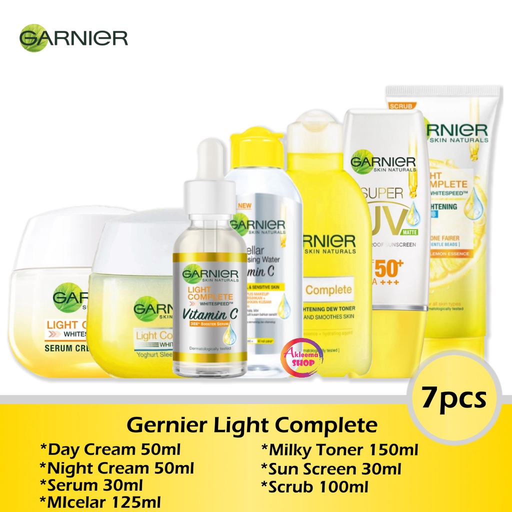 Jual Paket Garnier Light Complete 7pcs | Shopee Indonesia