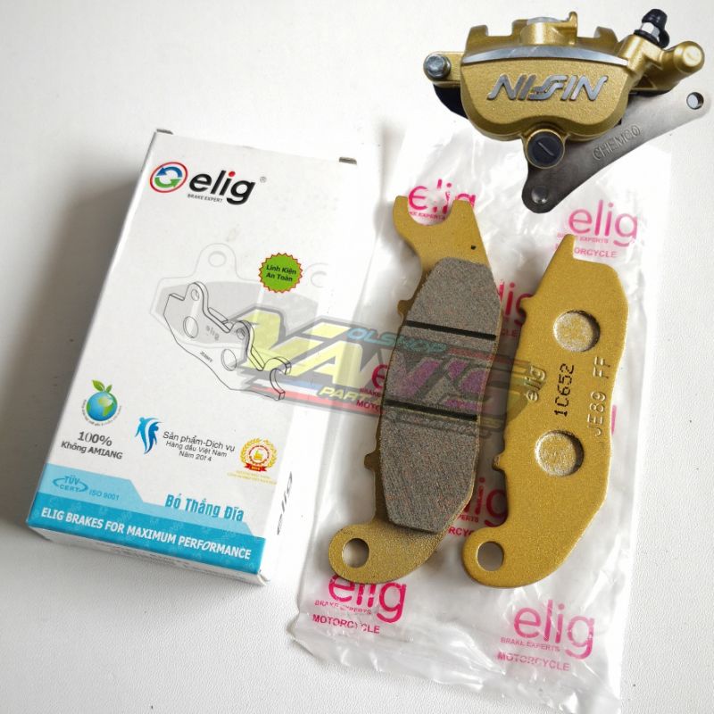 Jual Kampas Rem ELIG EM053 (H002) NISSIN SAMURAI 2 PISTON Untuk Kaliper ...