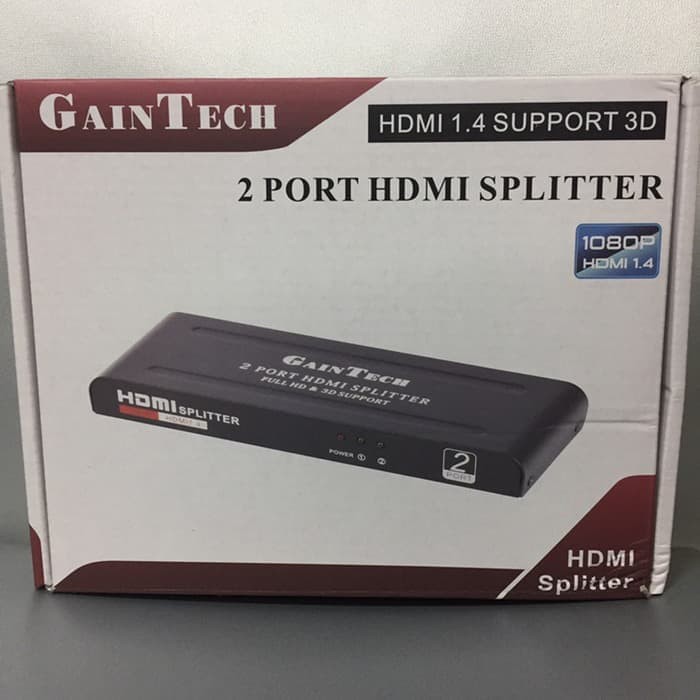 Jual HDMI Splitter 2 Port Gaintech - HDMI Splitter 1-2 Gaintech ...