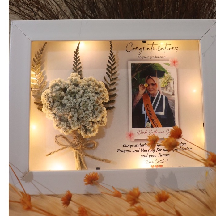 Jual KADO UNIK Flower in Frame 3d ukuran 16 x 21 I kado wisuda, ulang ...