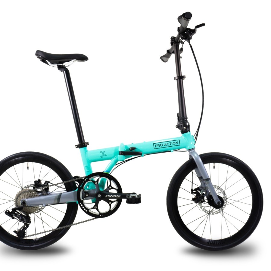 Jual Pro Action - Falcon Folding Bike 9 Speed 20 inch - Turquoise Blue ...