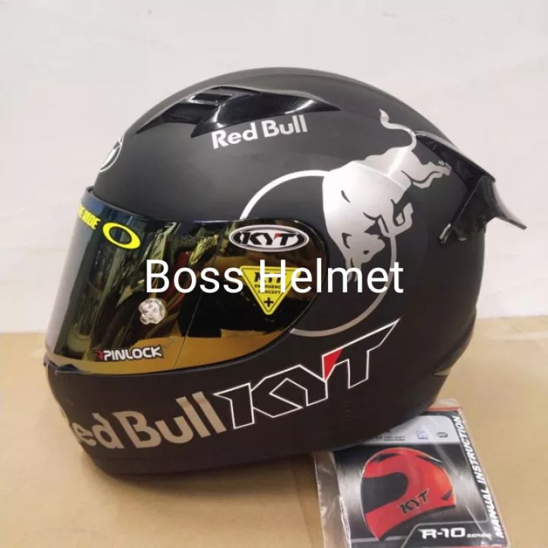 Jual HELM KYT R10 MODIF PAKET GANTENG REDBULL ORIGINAL | Shopee Indonesia