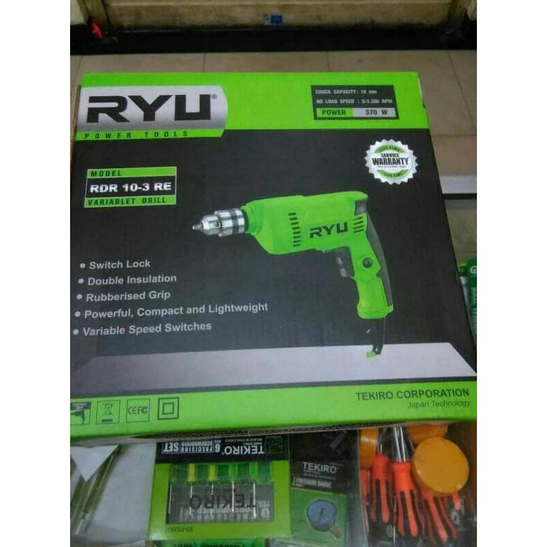 Jual Harga Spesial Mesin Bor Tangan Ryu Rdr 10-3 / Hand Drill Ryu 10 Mm ...