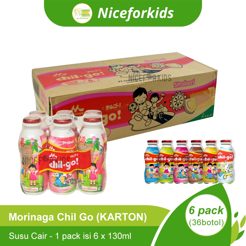 Jual Morinaga Chil Go UHT Kemasan KARTON Isi 6 pack (36botol) / ChilGo RTD Botol Susu Cair ...